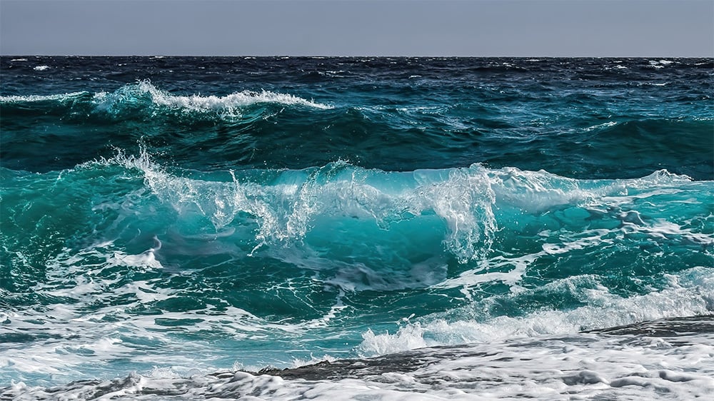 Shop Breaking Wave Wall Mural | Dynamic Ocean Waves - Cardboard Cutout ...